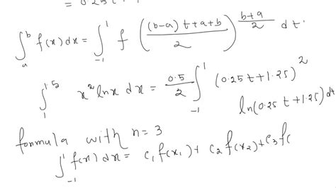 5 approximate the integral ∫x 2ln x dx using gaussian quadrature with