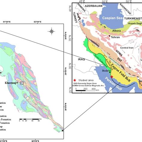 Tectonic Map Of Iran Modified From Rezaei Et Al 2022 And The