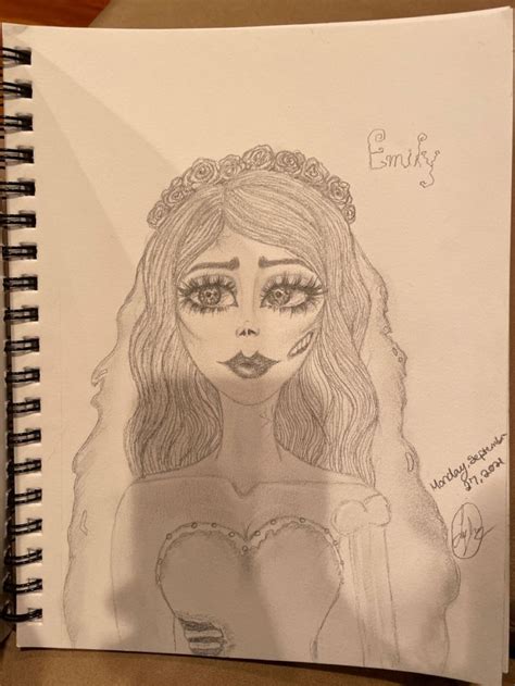 Corpse Bride Emily Drawing