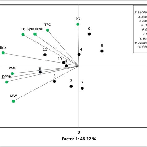 Biplot Of Principal Component Analysis Of Application Of Different Pgpb