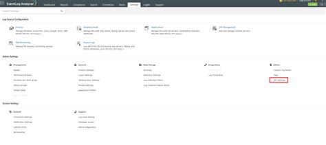 Eventlog Analyzer Rest Api Settings