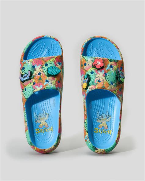 Shop Crocs Stitch Classic Slides V2 In Oxygen Fast Shipping And Easy Returns City Beach Australia