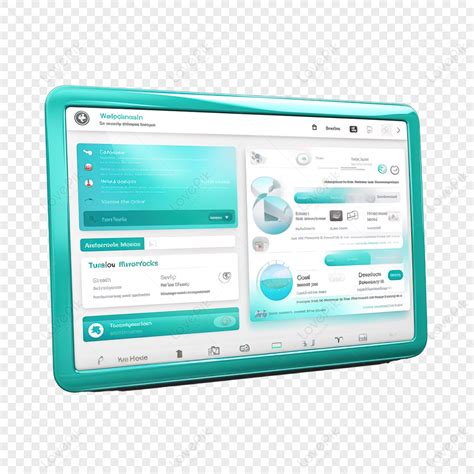 청록색 귀여운 Ui 브라우저 귀여운 웹 브라우저액자평평한 Png 일러스트 무료 다운로드 Lovepik