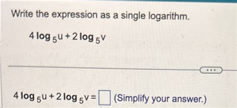 Write The Expression As A Single Chegg Com