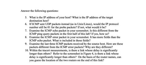 Solved ICMP Messages Generating By The Ping Program ICMP Chegg Com