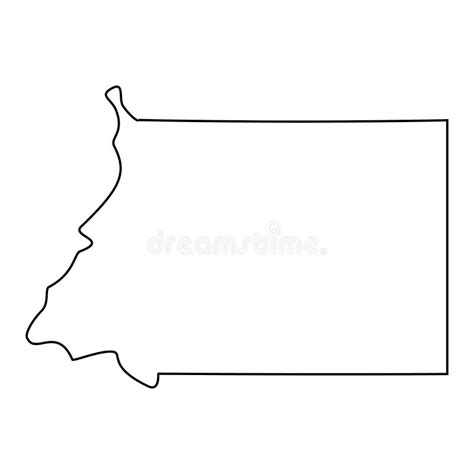 Mapa De La Guinea Ecuatorial Esquema Stock De Ilustración