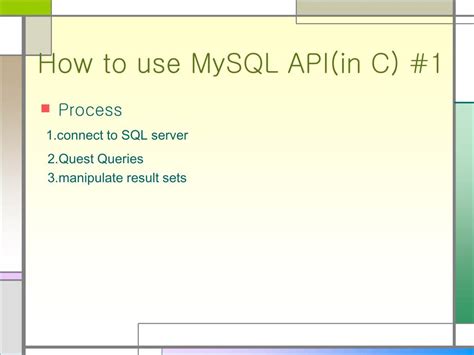 Ppt Mysql Api C And Sql2 Powerpoint Presentation Free Download Id