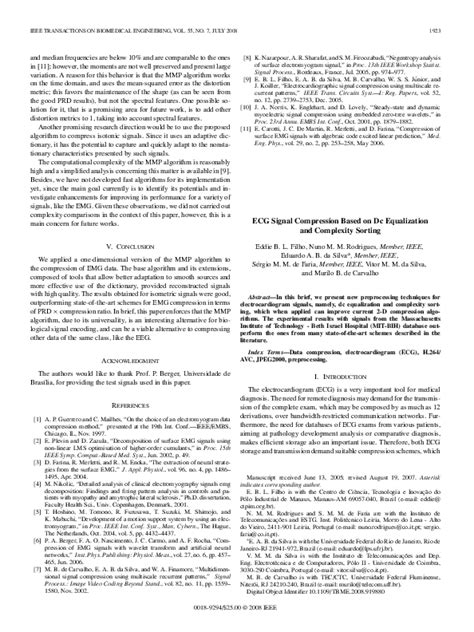 Pdf Ecg Signal Compression Based On Dc Equalization And Complexity