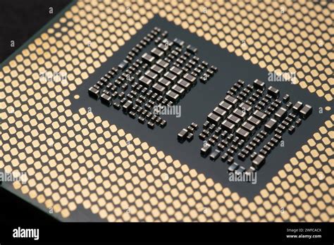Cpu Gold Pins Microchip Processor Computer Component Technology Macro