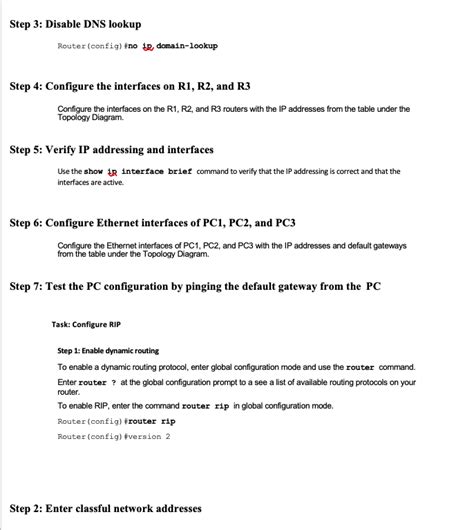 Solved Step Disable DNS Lookup Router Config No Te Chegg