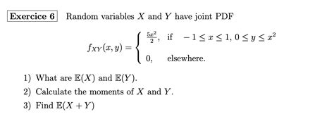 solved random variables x and y have joint pdf