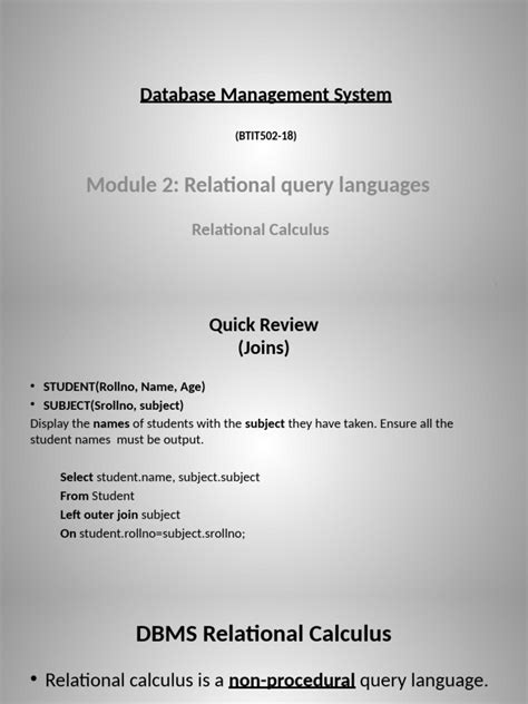 Relational Calculus Pdf