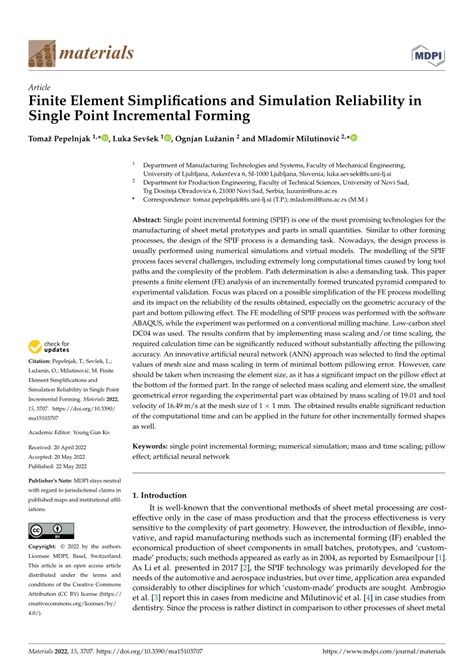 pdf finite element simplifications and simulation reliability in
