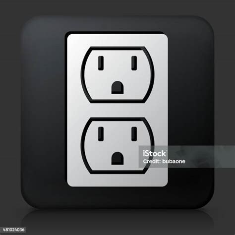 블랙 스퀘어 버튼 및 콘센트 아이콘크기 2015년에 대한 스톡 벡터 아트 및 기타 이미지 2015년 검은색 검정색 배경