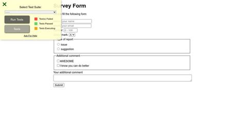 responsive web design projects build a survey form