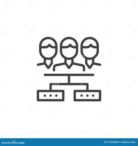 Teamwork Outline Icon Stock Vector Illustration Of Group 112943434