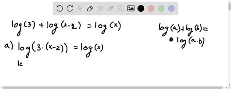 Solved Lets Solve The Logarithmic Equation Log 3 Log X Log R First We Comblne The