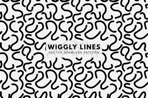 Premium Vector Wiggly Squiggly Black Lines Seamless Repeat Vector Pattern