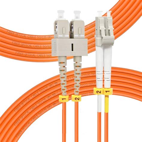 SC LC SM Duplex 1M G652D LSZH 2 0mm Diameter Fibre Patch Cord