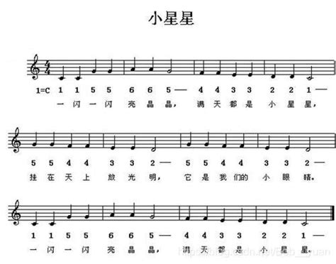 《小星星》简谱小星星简谱 Csdn博客