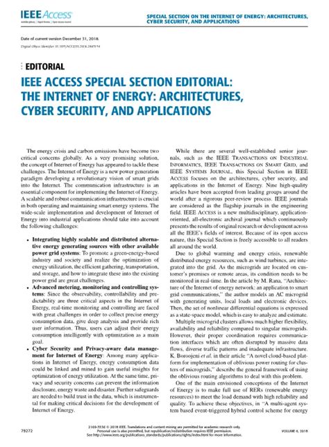 Ieee Access Special Section Editorial The Internet Of Energy