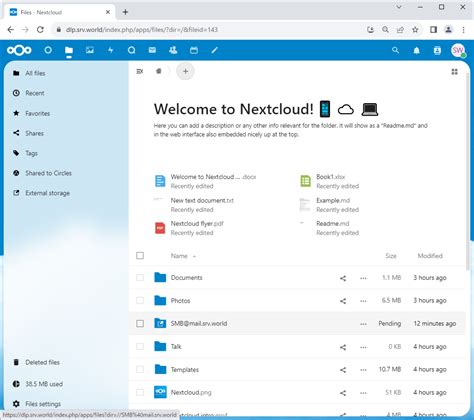 Debian 12 Bookworm Nextcloud Use External Storage Server World