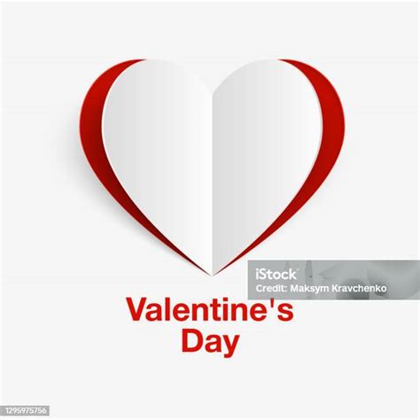 종이 심장 발렌타인 데이 배경 발렌타인 데이 배너 생일 인사말 카드 디자인 하트와 발렌타인 데이 배경 벡터 일러스트레이션 2월에 대한 스톡 벡터 아트 및 기타 이미지