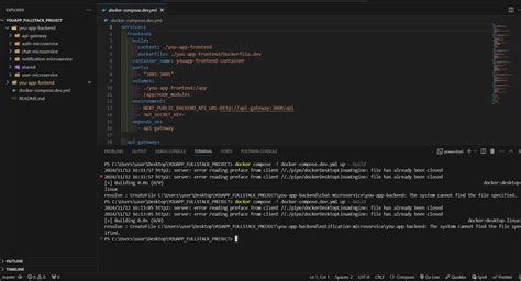 Docker The System Cannot Find The File Specified Typescript Stack Overflow