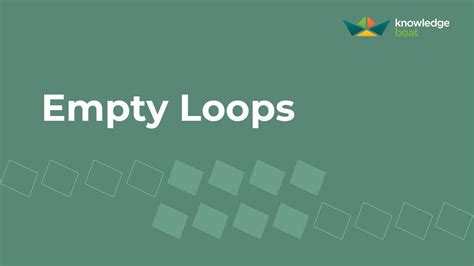 Empty Loops Icse Computer Applications Java And Bluej Youtube