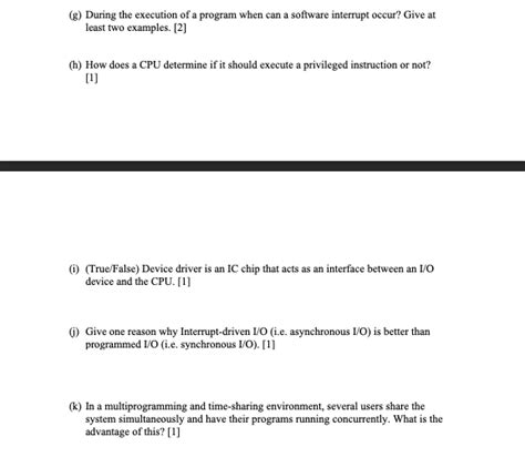 Solved G During The Execution Of A Program When Can A