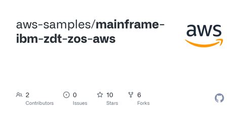 Github Aws Samplesmainframe Ibm Zdt Zos Aws