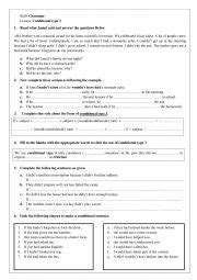 Conditional Type ESL Worksheet By Tichoua