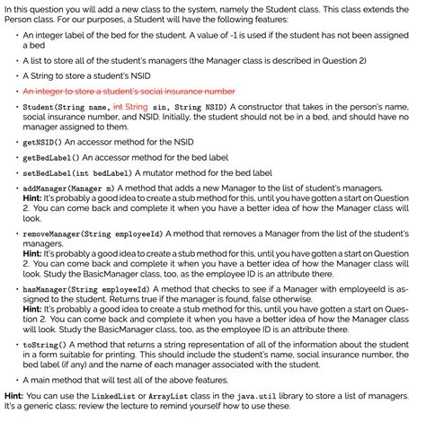 Solved The Model Of A Person Who Has A Name And A Chegg Com