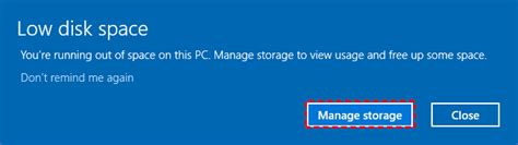 2 Scenarios To Disable Low Disk Space Warnings In Windows 10