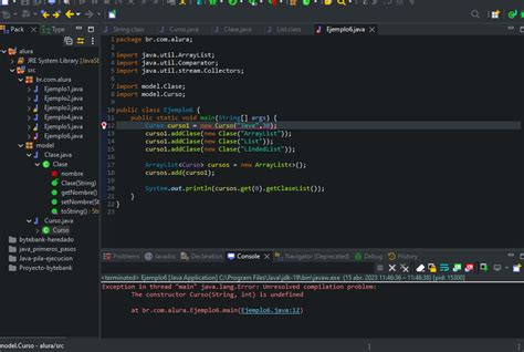Error Al Borrar Array List En El Min 812 Java Dominando Las Collections Alura Latam