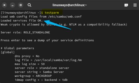 how to install and configure samba on arch linux linuxways
