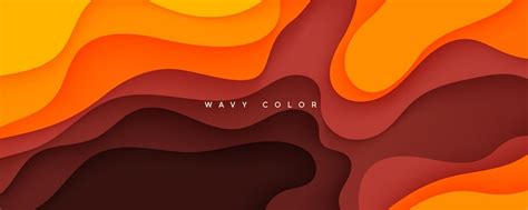 Premium Vector Orange Gradient Background Dynamic Wavy Light And Shadow