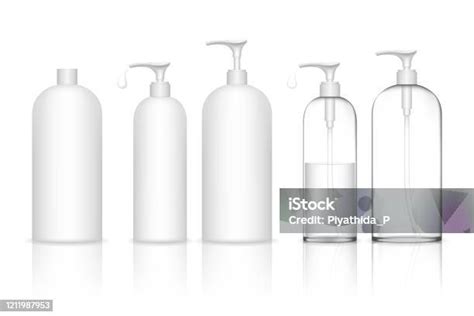 디스펜서 펌프 화장품 플라스틱 병 젤 로션 크림 샴푸 목욕 거품용 액체 용기 뷰티 제품 패키지 벡터 일러스트레이션 0명에 대한 스톡 벡터 아트 및 기타 이미지 Istock
