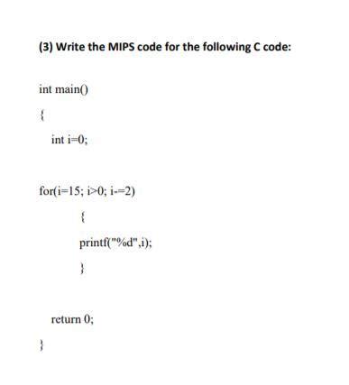 Solved LAB Task Write The MIPS Code For The Following Chegg