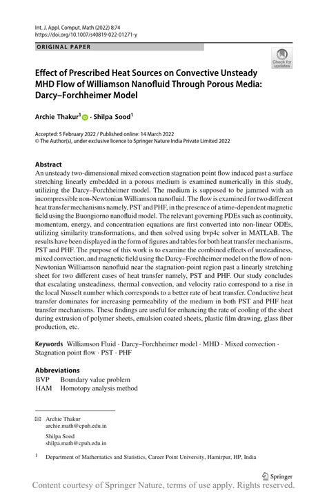 Effect Of Prescribed Heat Sources On Convective Unsteady Mhd Flow Of