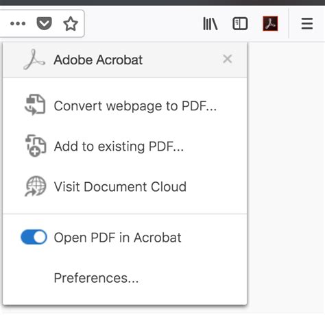 Enable Create PDF Extension For Mozilla Firefox Adobe Acrobat