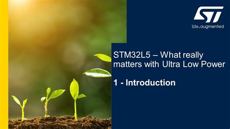 Stm32l5 What Really Matters With Ultra Low Power 1 Introduction Youtube