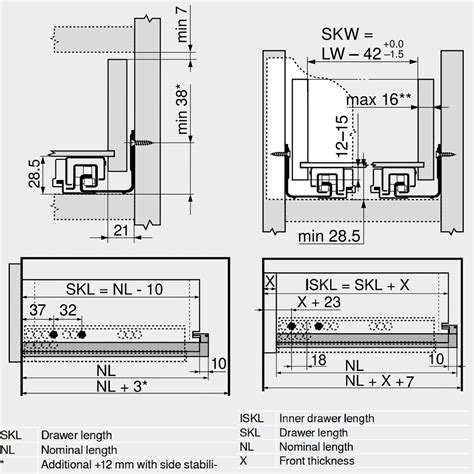 Blum 766h Movento Tip On 60 70kg Push To Open Max Drawer Sides 16mm Push To Open
