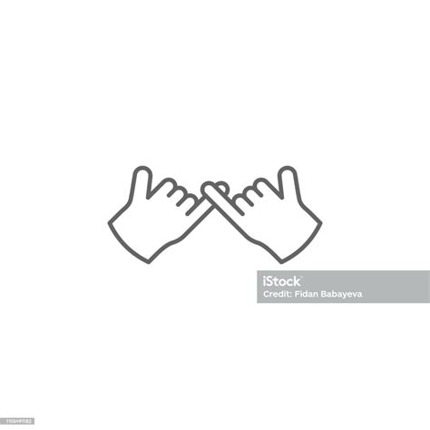 손 우정 동요 개요 아이콘입니다 우정 선 아이콘의 요소입니다 징후 기호 및 벡터는 웹 로고 모바일 앱 Ui Ux에 사용할 수 있습니다 0명에 대한 스톡 벡터 아트 및 기타