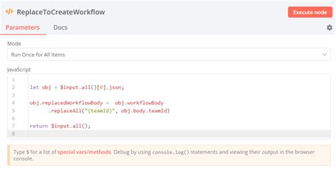 creating workflow through api having error on post request with workflow json when has curly