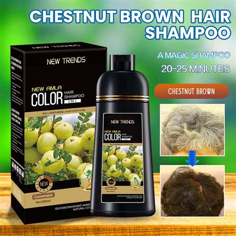 Newtrends Hair Coloring Shampoo Chestnut Brown New Trends Shop