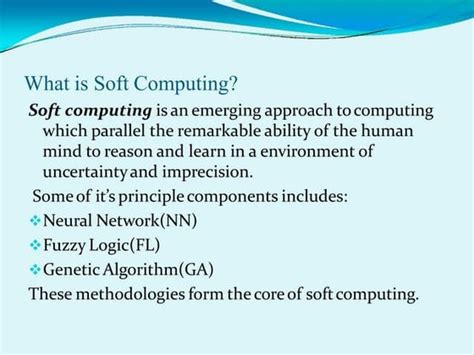 Soft Computing Pptx Computing Technology And Computing