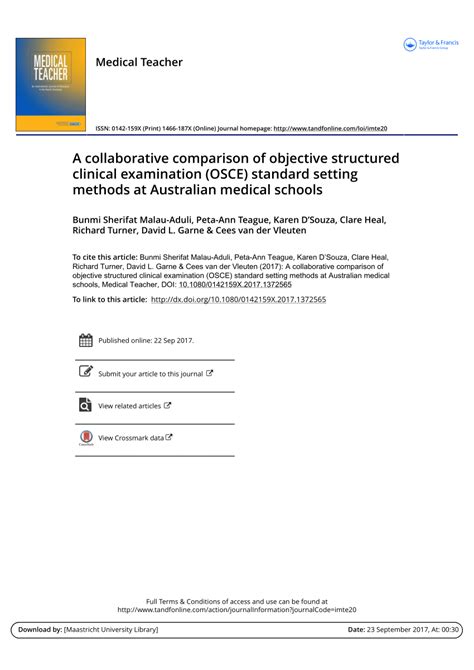 pdf a collaborative comparison of objective structured clinical