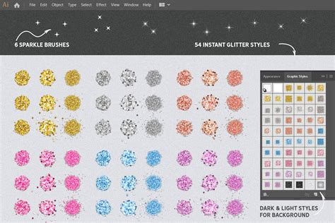Vector Glitter For Adobe Illustrator Filtergrade