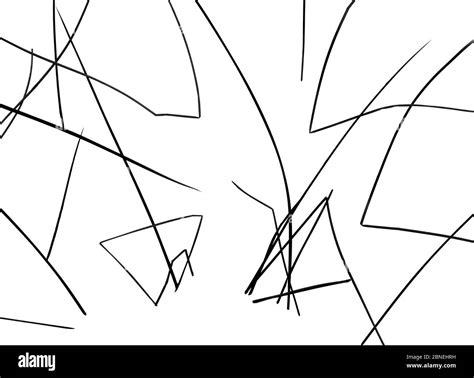 Geometric Patterns Of Grass And Snow Varmland Sweden February Stock